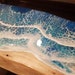 Ocean Waves Bench Handmade Epoxy Resin and Acacia Wood Live Edge, 36 ...