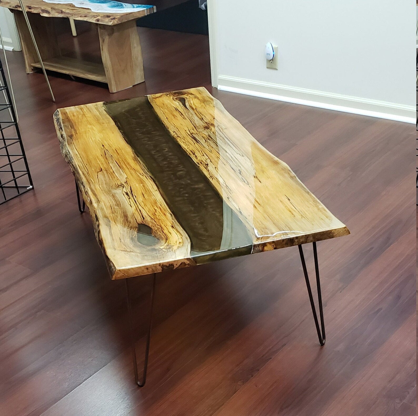 Live Edge River Table Epoxy and Wood Coffee Table Ambrosia - Etsy