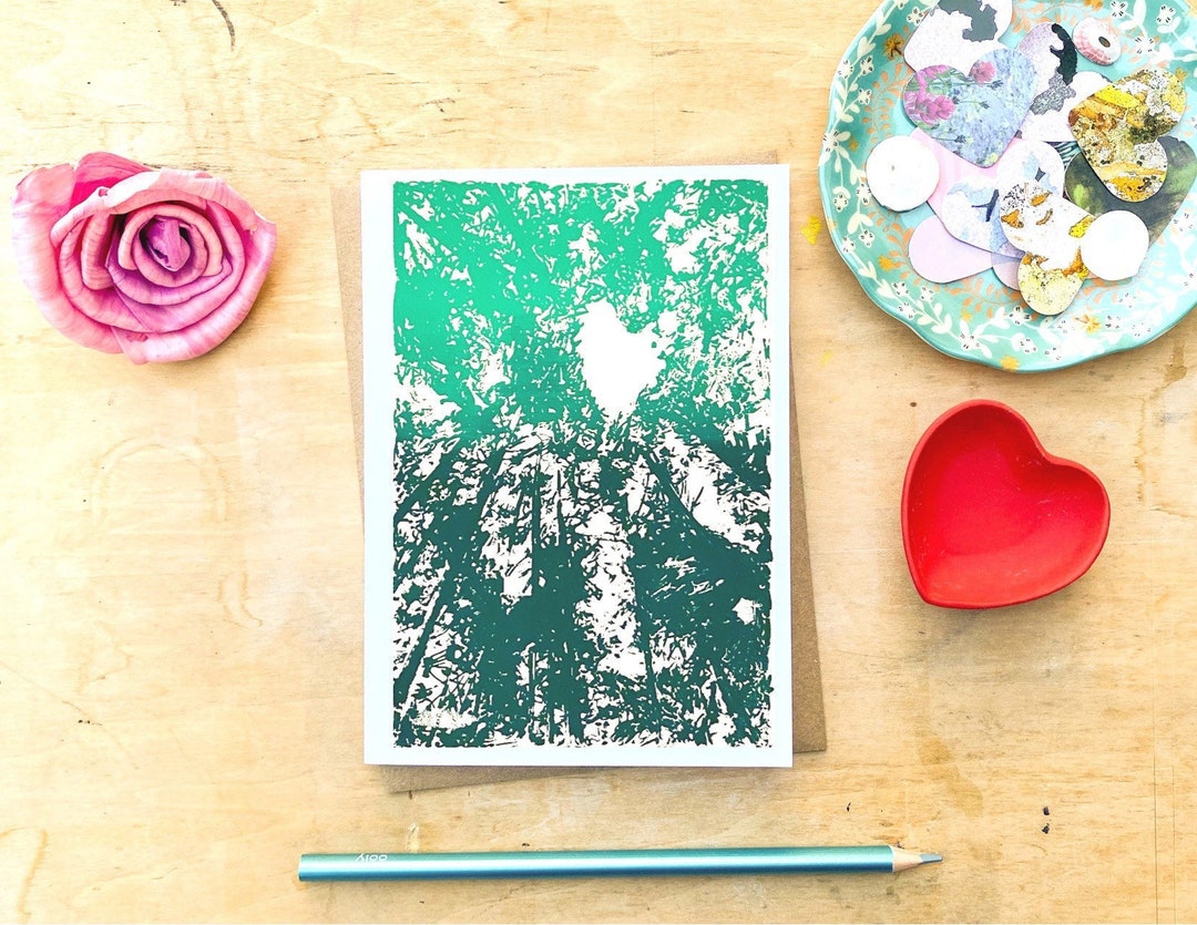 Redwood Tree Heart Anniversary Card for Boyfriend or Husband - Nature ...
