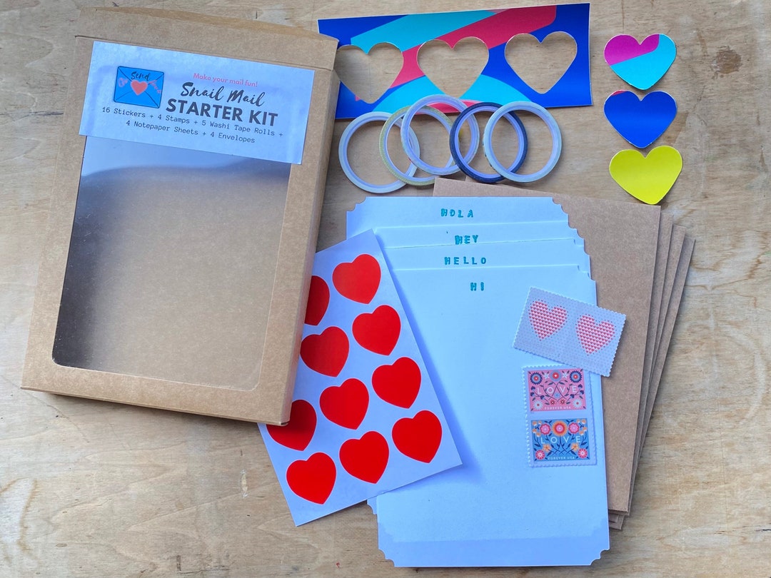 Pen Pal Letter Writing Set With Stickers, Washi Tape, Stamps, and Note ...