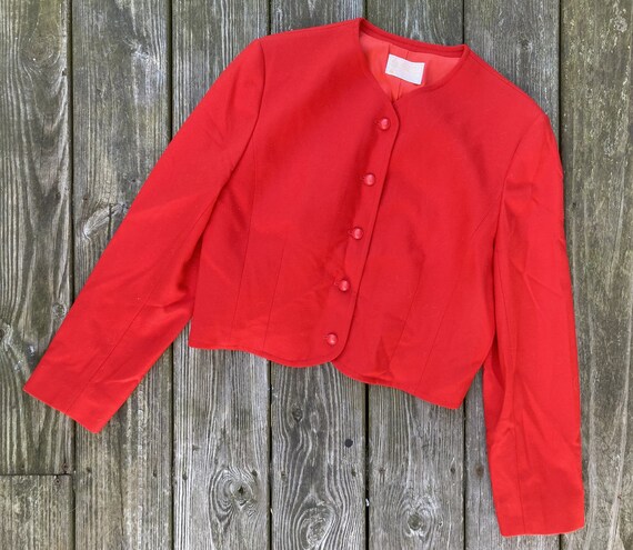 1990s Pendleton jacket, vintage Pendleton, red wool j… - Gem