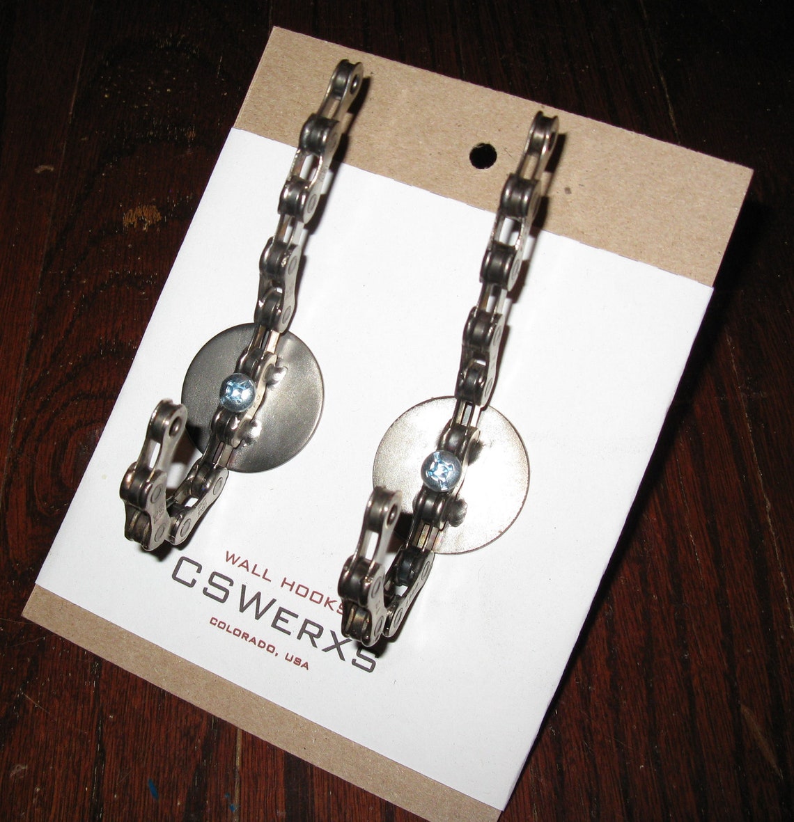 Bicycle Chain Wall or Coat Hooks (2 Pack) - Etsy