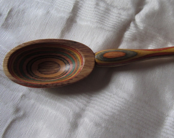 Vintage Wooden, Colorful Spoon, 9 Long, Laminated, Dyed Layers, Hand ...