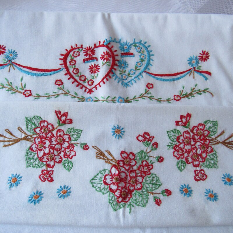 Hand Embroidered Pillow Cases - Etsy