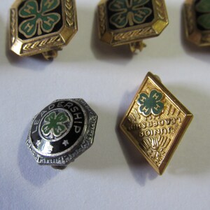 Vintage Pins, Lot of 8 4H Pins, Gold Filled, Sterling, Bronze, First ...