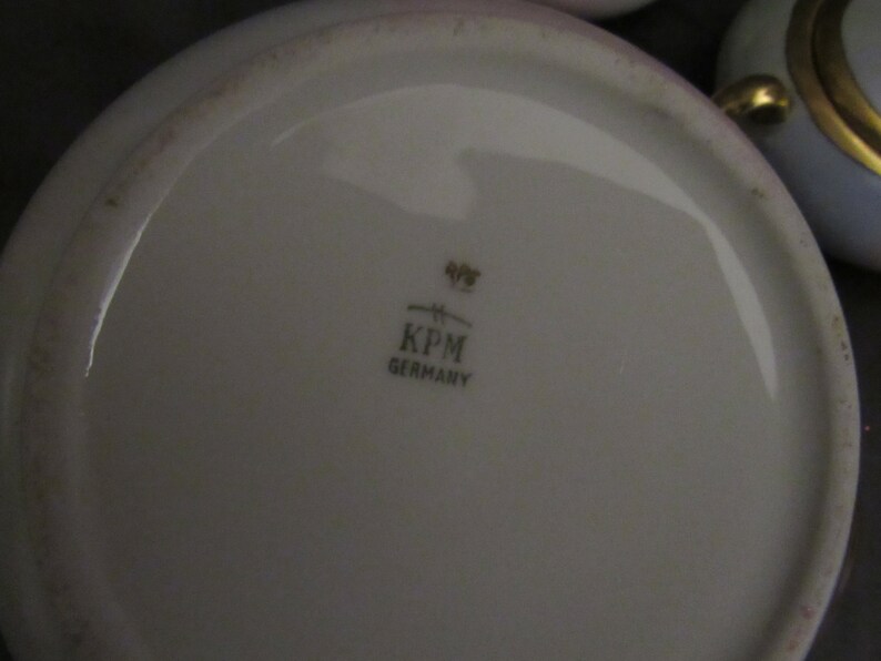 Antique Ceramic, KPM Porcelain, Art Deco, Pink Blue Green Pastel ...