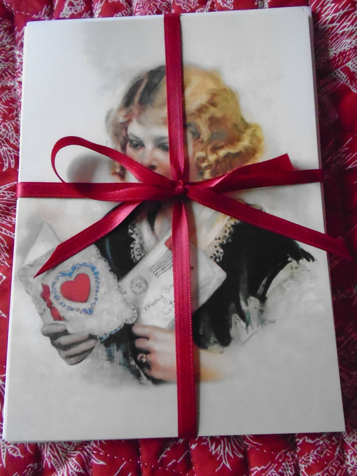 Pack of 7 Vintage Victorian Valentine Reproduction Art Cards - Etsy