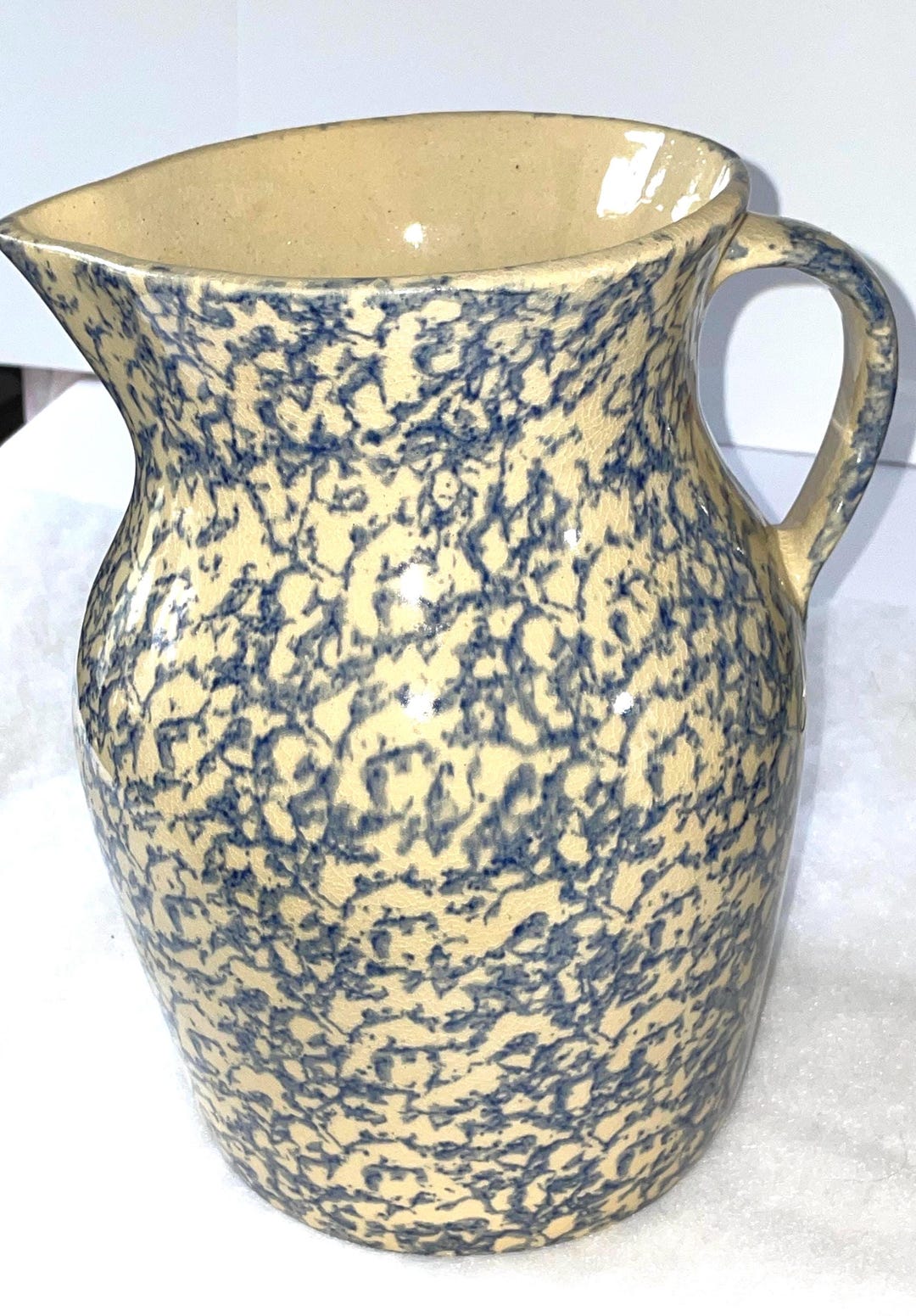 Vintage One Gallon Robinson Ransbottom Roseville Pottery Pitcher, Blue ...
