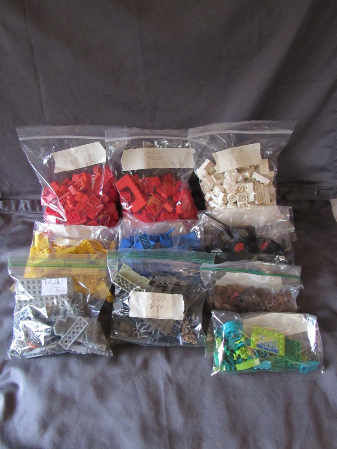 Large Lot of Vintage LEGO Bricks, Construction Toy, Sorted by Color ...