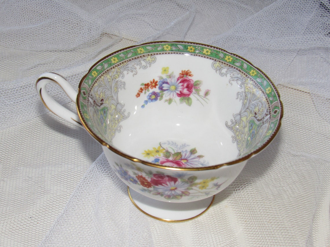 Vtg Shelley China, Georgian Pattern, Fine Bone China, Cup/ Saucer ...