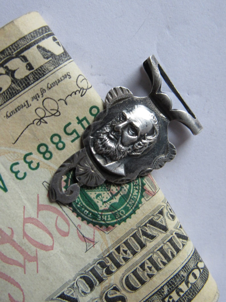 Vintage Silver Sterling Silver Money Clip Bookmark Card - Etsy