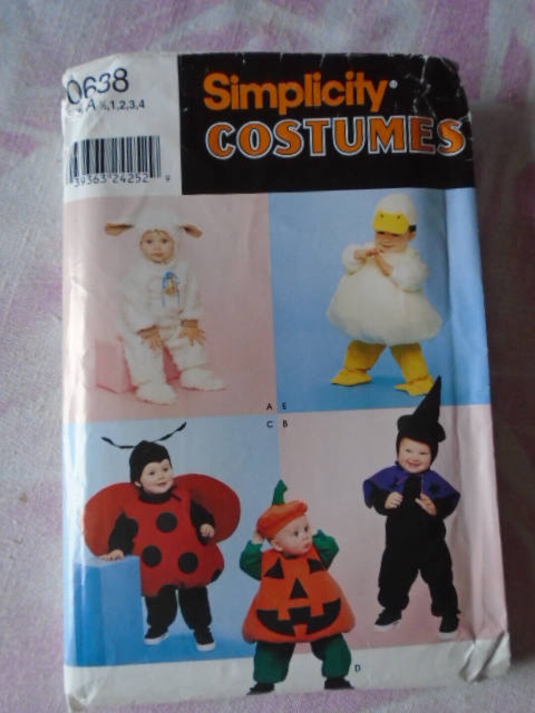 Simplicity Costumes Pattern 0638, Size A 1/2,1,2,3,4, Vintage Halloween ...