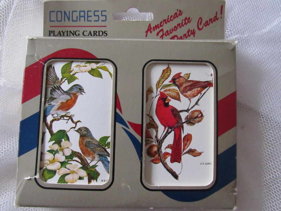Vintage Congress Playing Cards, From 1970s, Double Deck, Complete, Cel ...