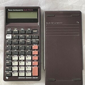 Vintage Texas Instruments BAII Plus Calculator, Advanced Business ...