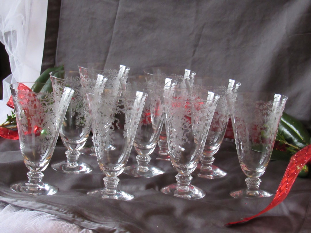 Reserve for Marilyn— Eightvintage Tumblers, Fostoria Glass, Crystal ...