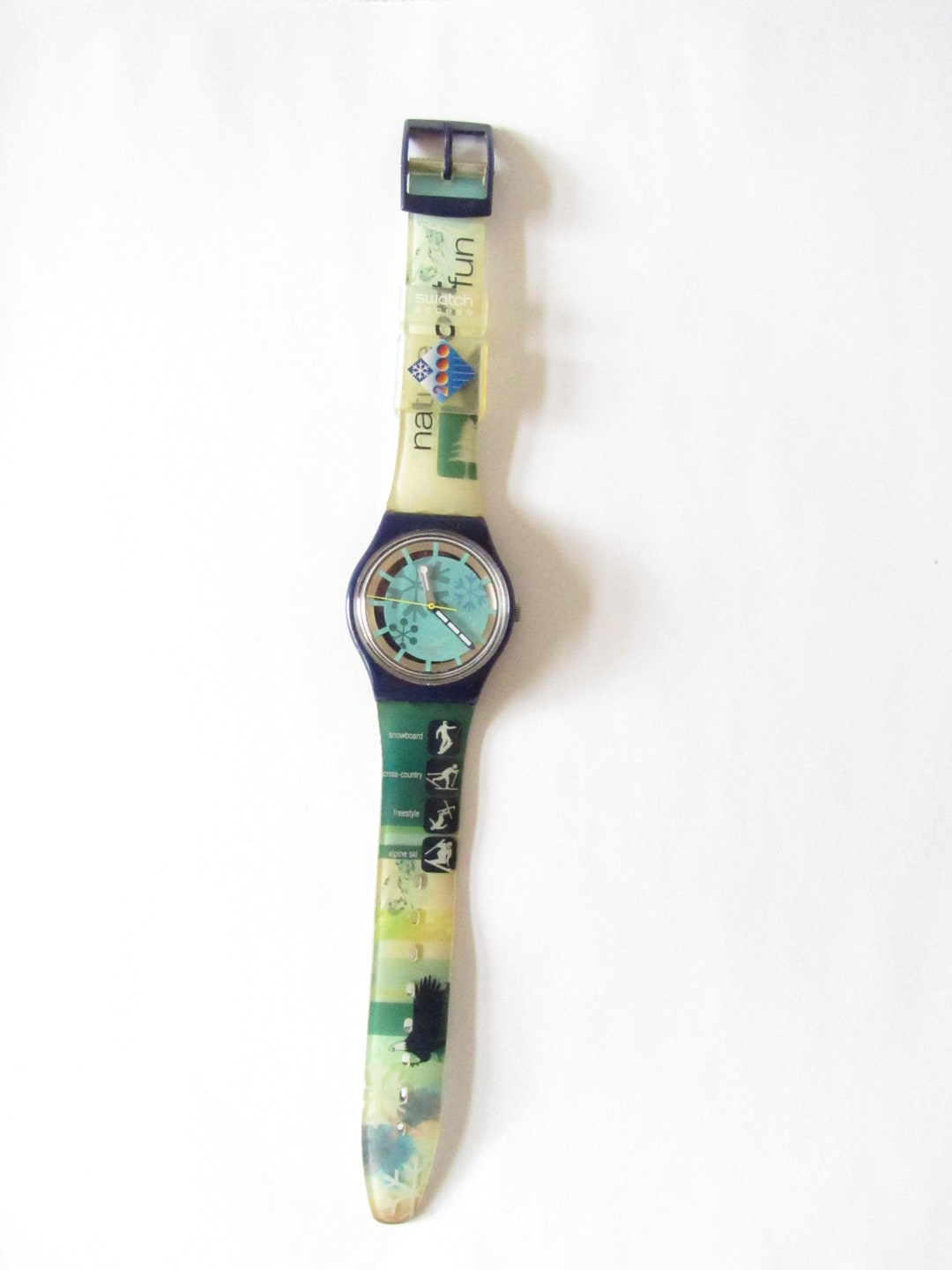 Vintage Swatch Access Watch IOB 34mm, Runs Well, Winter Sports, 2000 ...