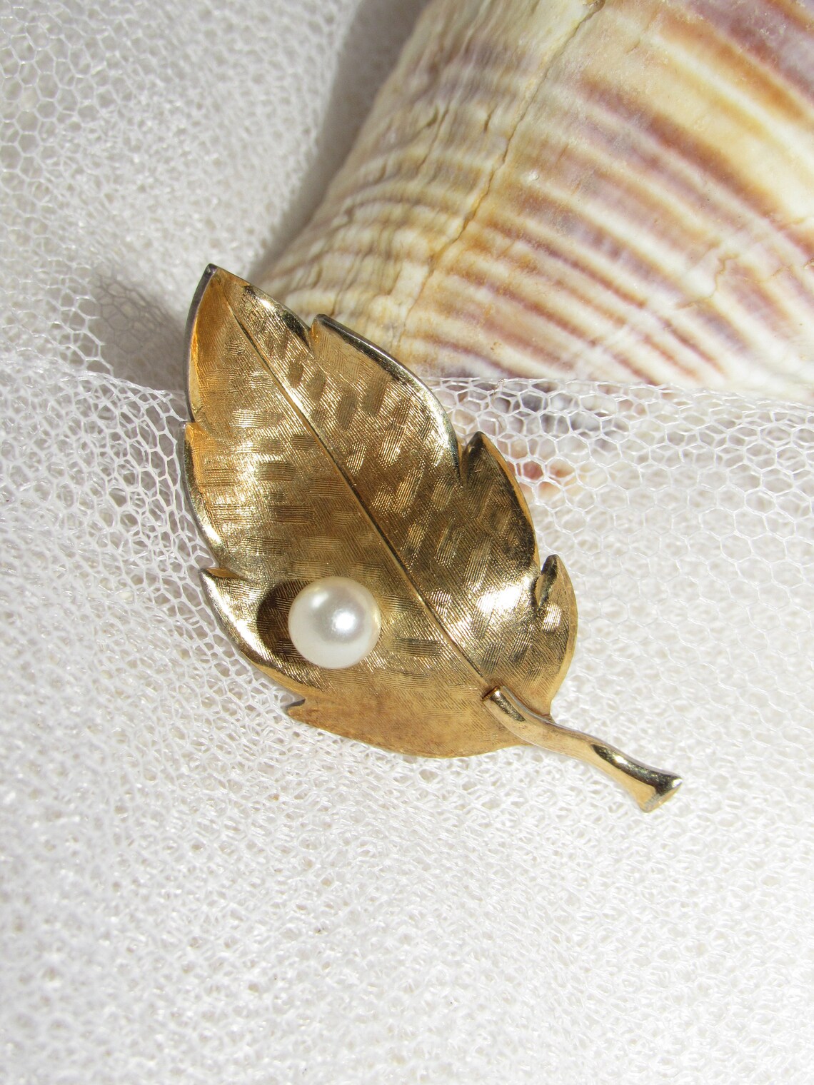 Vintage Krementz Pin/ Brooch Gold Leaf Broochcultured - Etsy