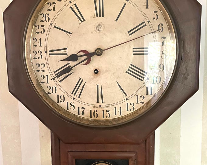 Antique Schoolhouse Clock, Waterbury Clock Company, Waterbury ...