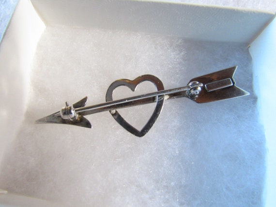 Vintage Pin, Valentine's Day Pin, Cupid's Arrow Thru … - Gem