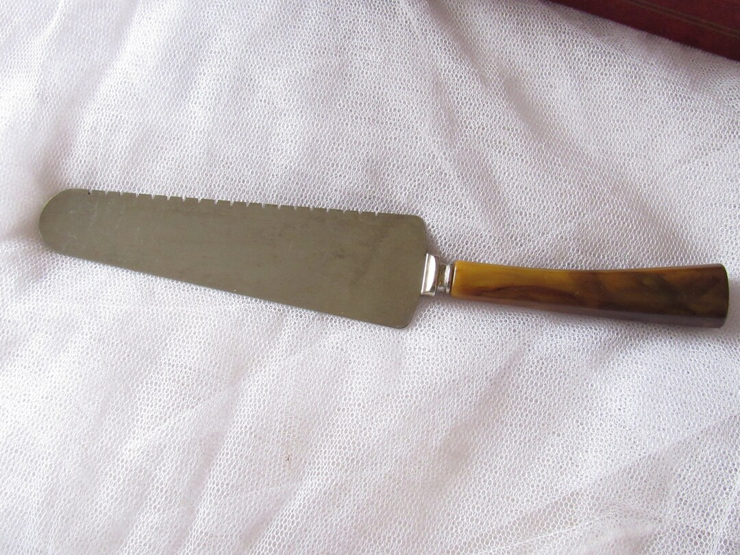 Vintage Pie & Cake Server Knife Combination, Mid Century, Bakelite ...