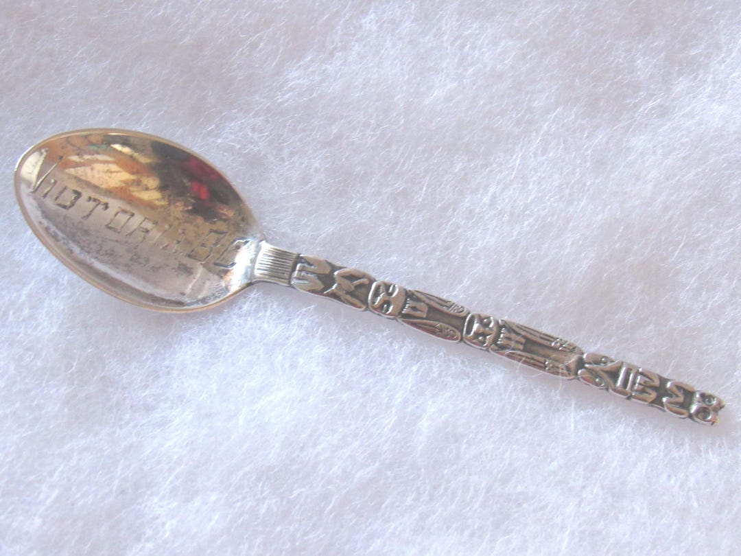 Souvenir Spoon, Sterling Silver Spoon, 3 & 3/4" Long, Victoria British ...