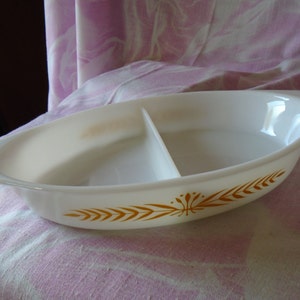Vintage Pyrex, Divided Serving Dish, Royal Wheat Pattern, Serving Dish ...