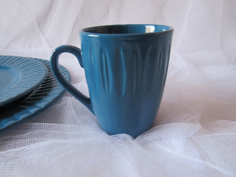 Vintage Dansk Medium Blue the Burbs Pattern 4piece Place | Etsy