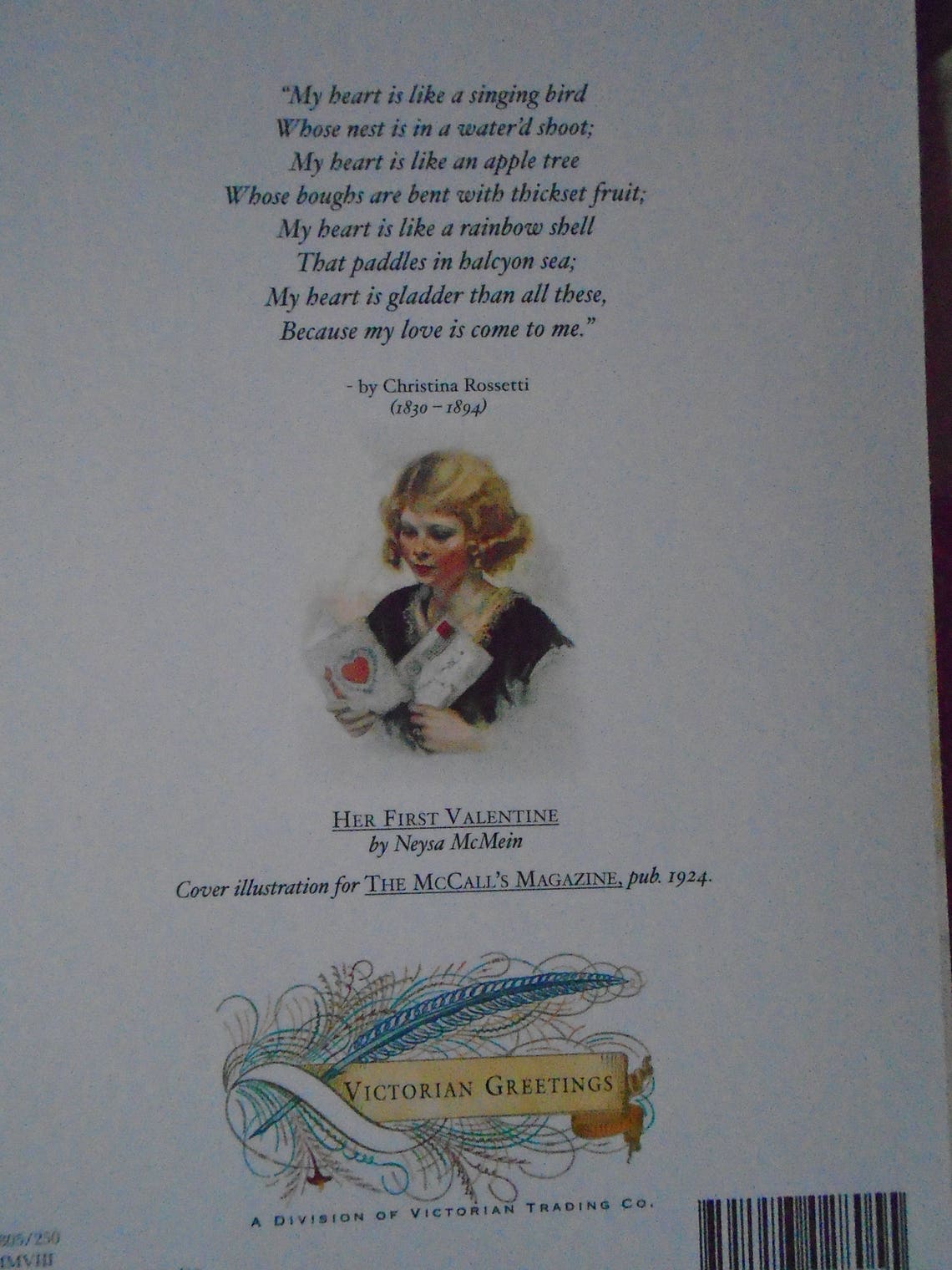 Pack of 7 Vintage Victorian Valentine Reproduction Art Cards | Etsy