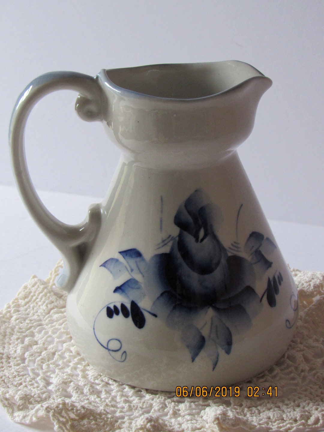 Vintage Russian, Small Pitcher, Creamer, Soviet Folk Art, Hand Painted ...