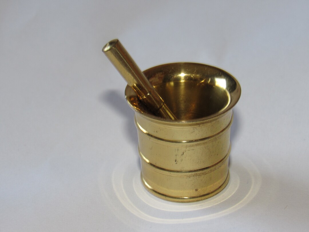 Vintage Brass, Miniature Morter, Pestel, Dollhouse Accessary ...