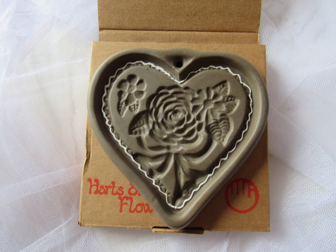 Harts and Flowers, the Cookie Mold, With Love Hartstone, Heart Cookie ...