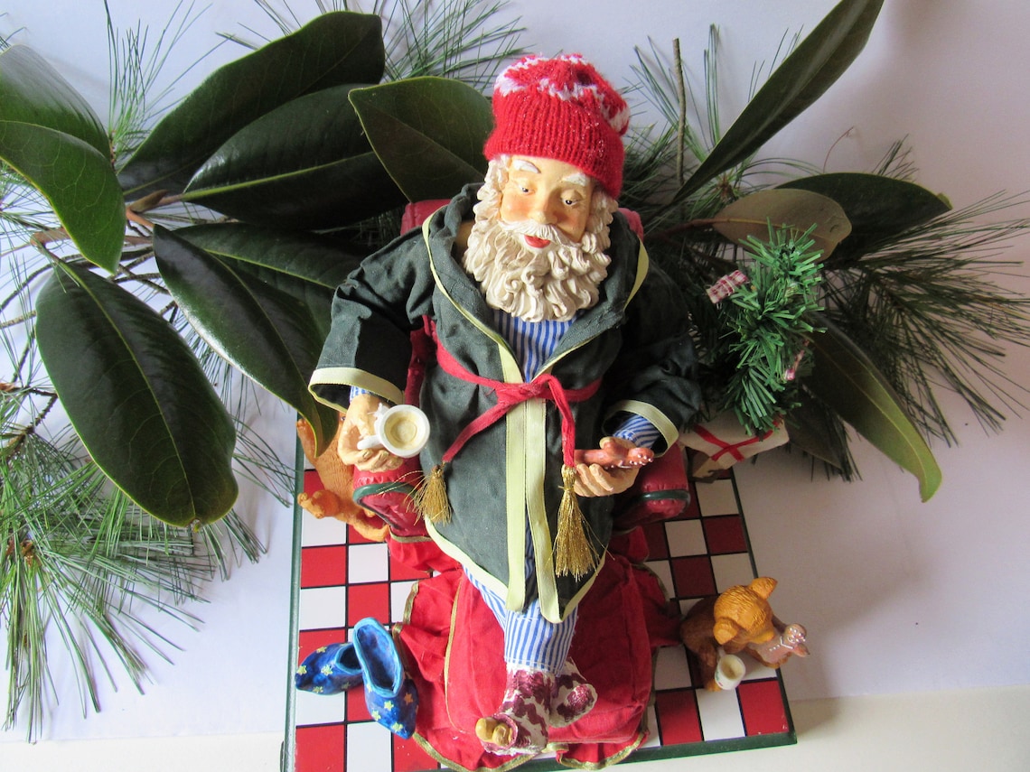 Vintage Christmas Tabletop Santa Holiday Workshop | Etsy