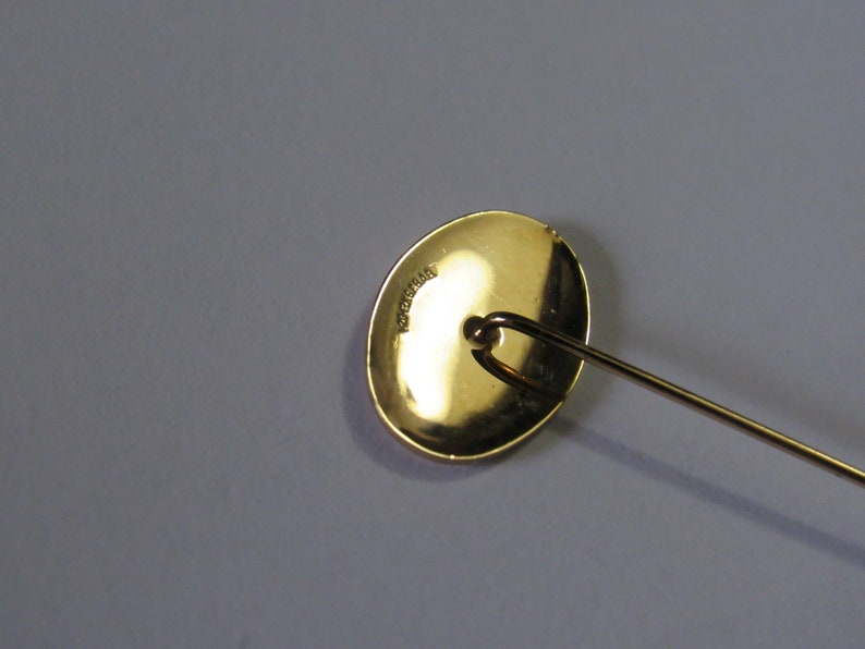 Vintage Stick Pin 12K Gold Filled Oval Shape Pin Cap Tie - Etsy