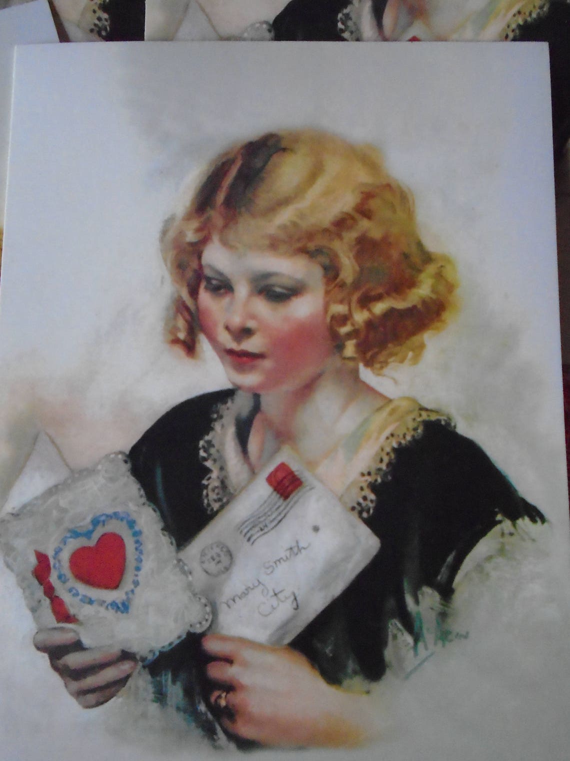 Pack of 7 Vintage Victorian Valentine Reproduction Art Cards - Etsy