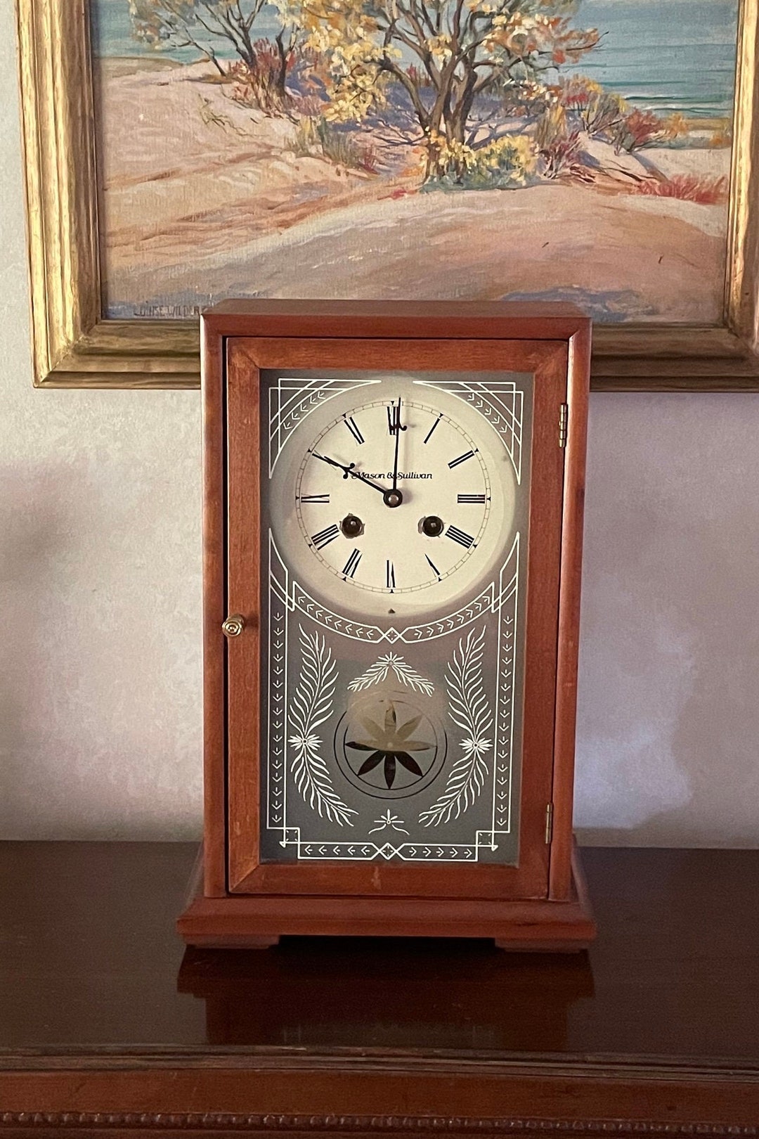 Vintage Mason & Sullivan Chime Shelf Clock, Mantle Clock, Runs, Chimes ...