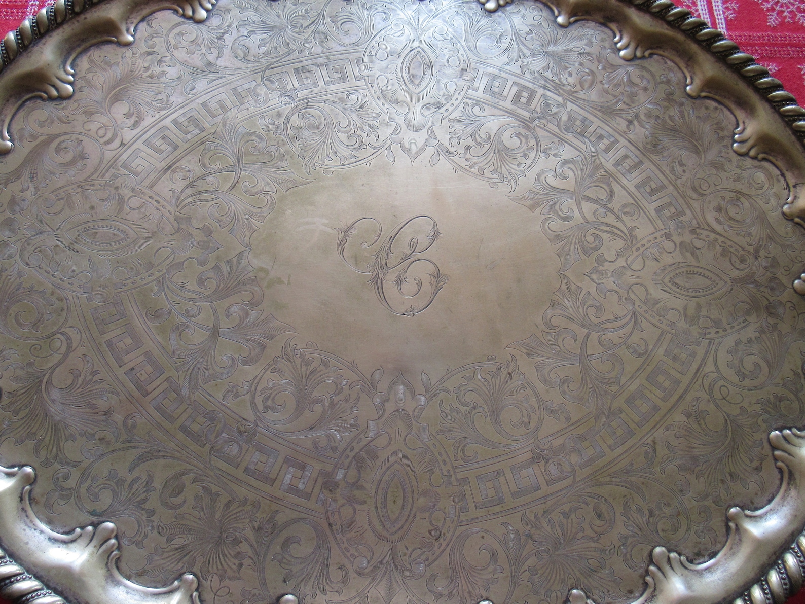 Vintage Very Large Brass Tray 35 Long 23 & | Etsy