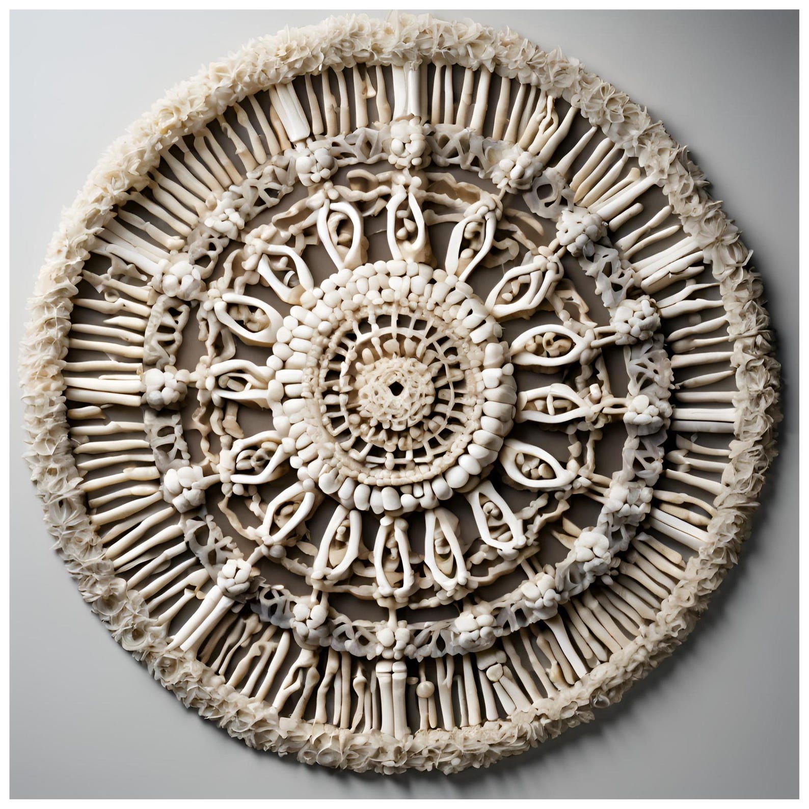Tribal Bones Mandala: A Unique Ai-generated Art Print for the Fearless ...