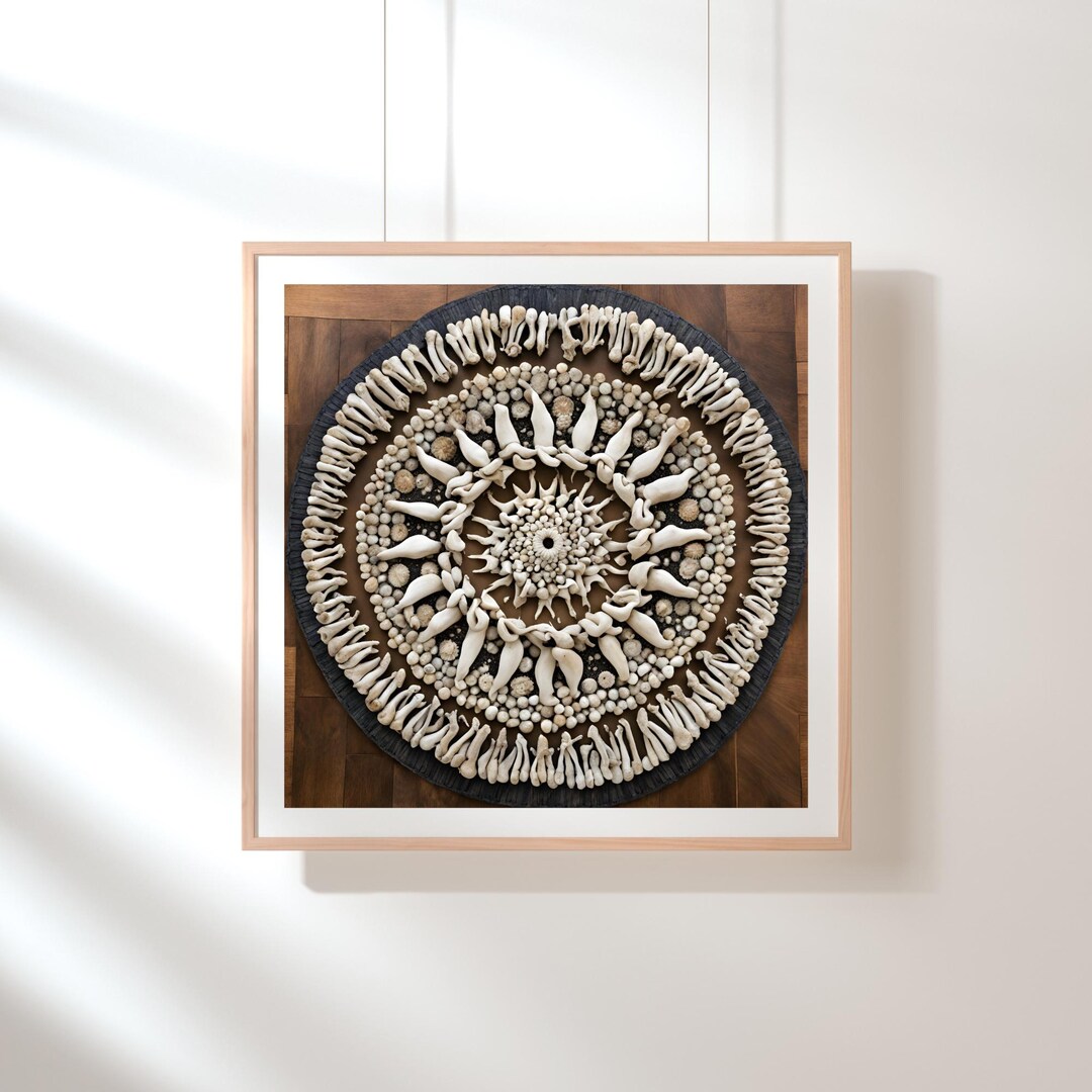 Nomad's Skull: an Ai-generated Tribal Bone Mandala Art Print for the ...