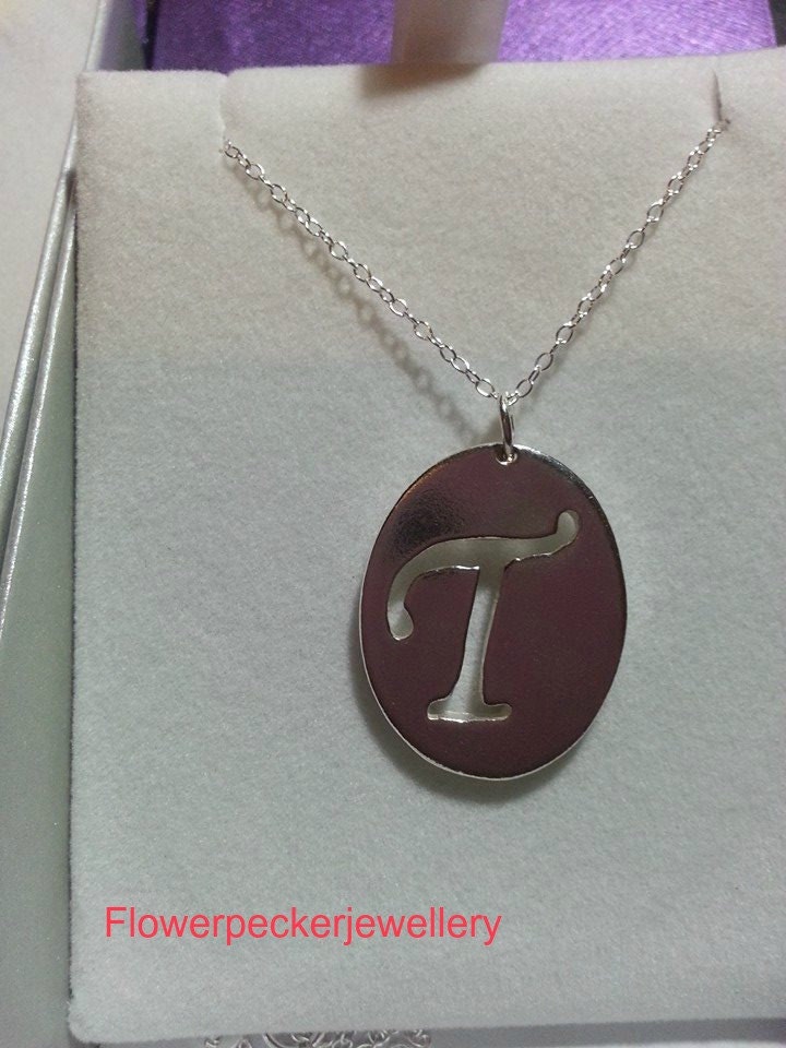 Letter T Necklace Letter T Initial Necklace Monogram - Etsy UK