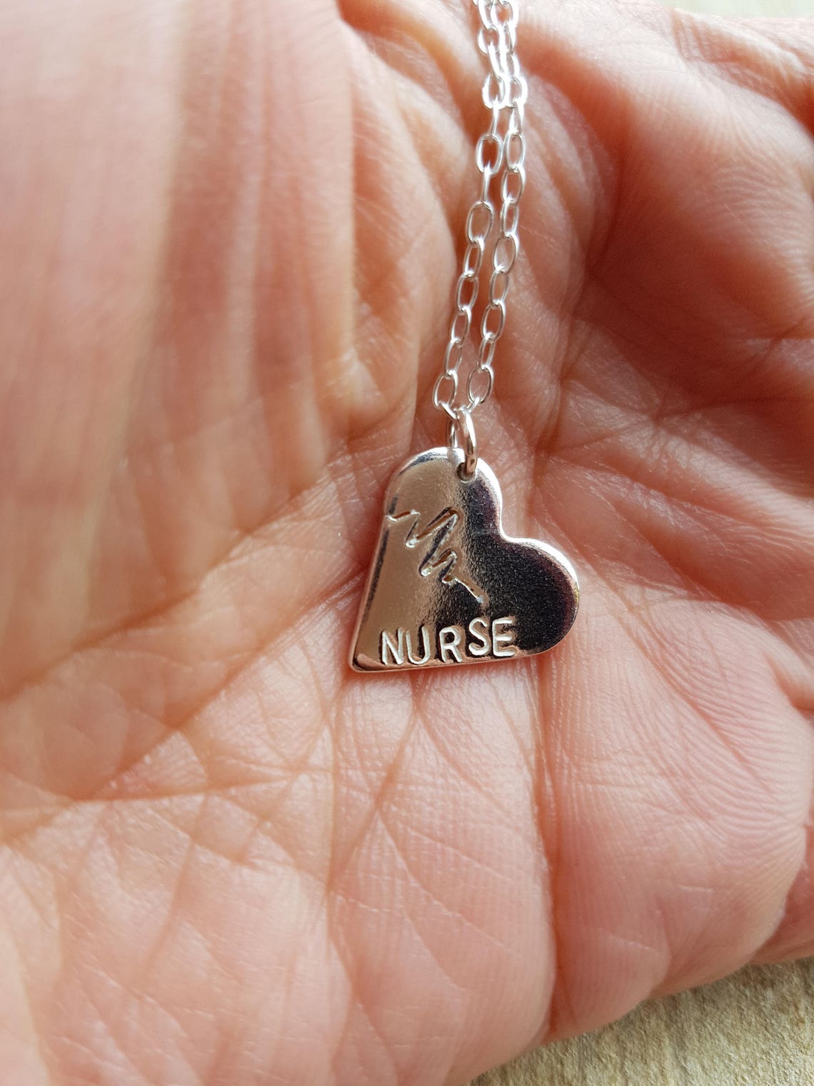 Sterling Silver Nurse Heartbeat Necklace - Medical Jewelry Gift - Etsy