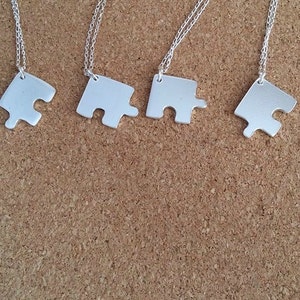 Jigsaw Silver Pendant Sterling Silver Jigsaw Best Friend Silver Pendant ...