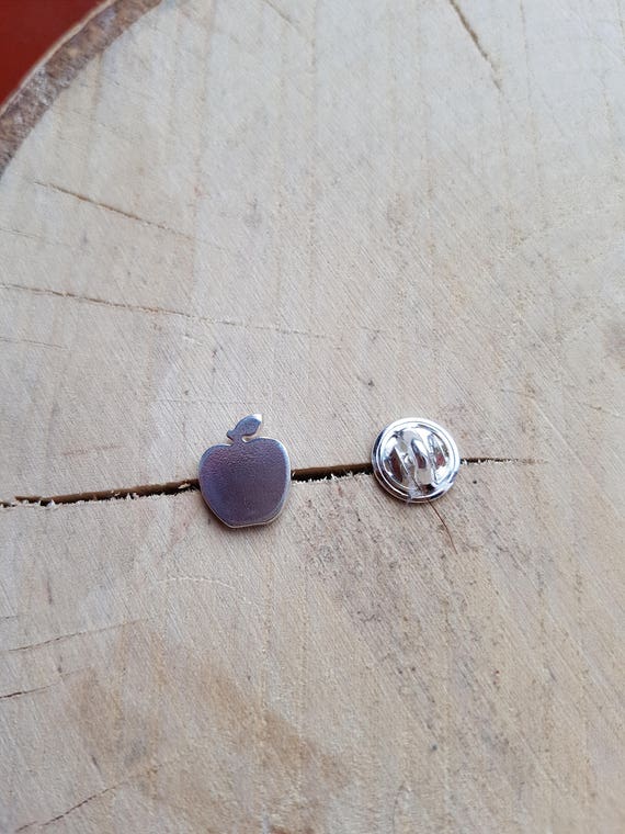 Apple Lapel Pin Tie Tack Pin Sterling Silver Tie Pin Apple Tie | Etsy UK