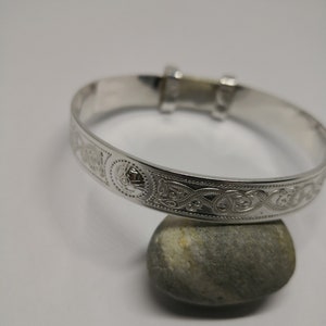 Silver Expandable Bangle, Statement Bangle, Sterling Silver Bangle ...