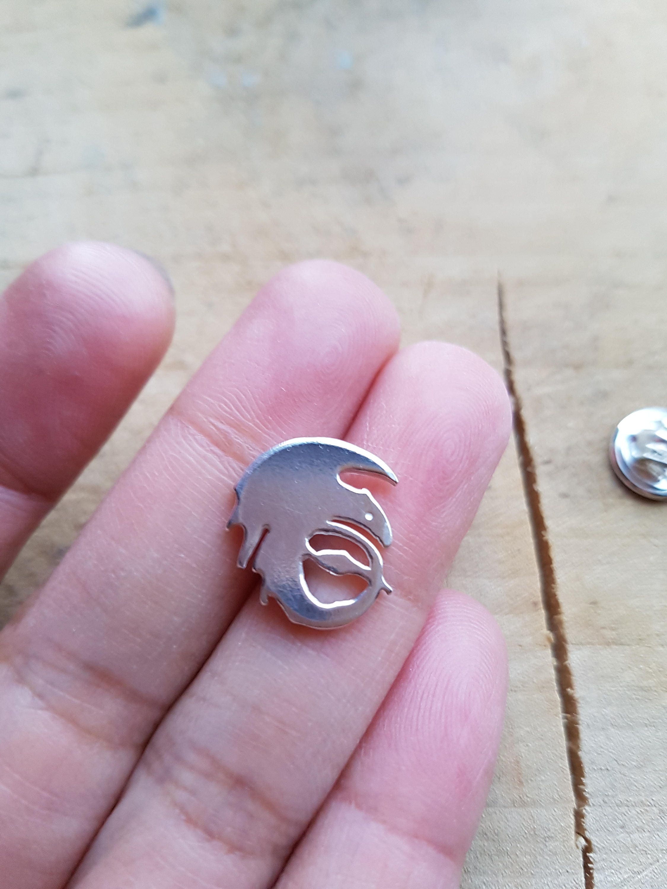 Dragon Tie Pin Lapel Pin Tie Tack Sterling Silver Tie Pin | Etsy