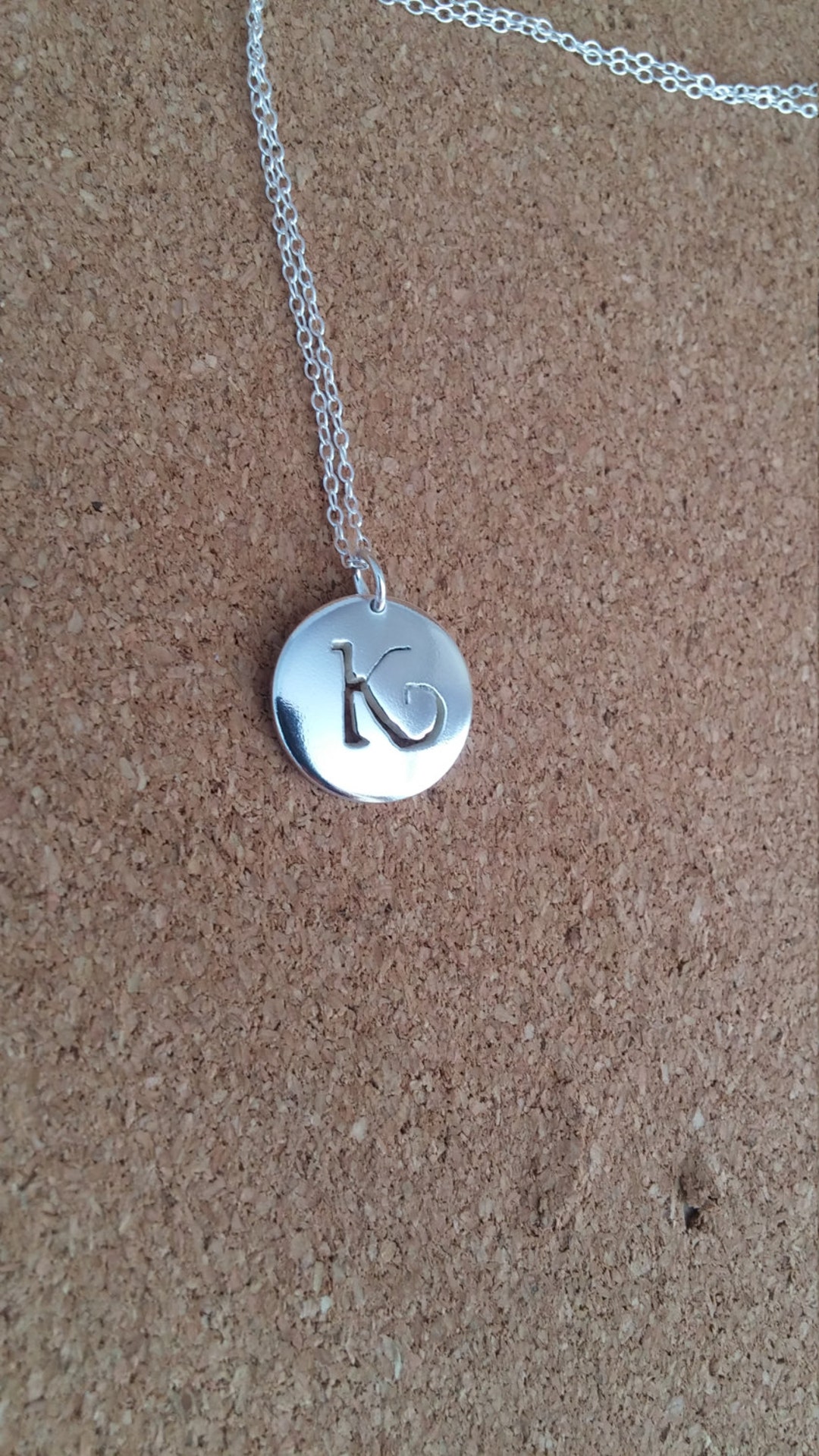 Letter K Necklace, Letter K Jewelry, Monogram Pendant, Personalized ...