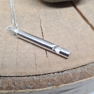 Sterling Silver Whistle Like Necklace, Silver Whistle Pendant, Music ...