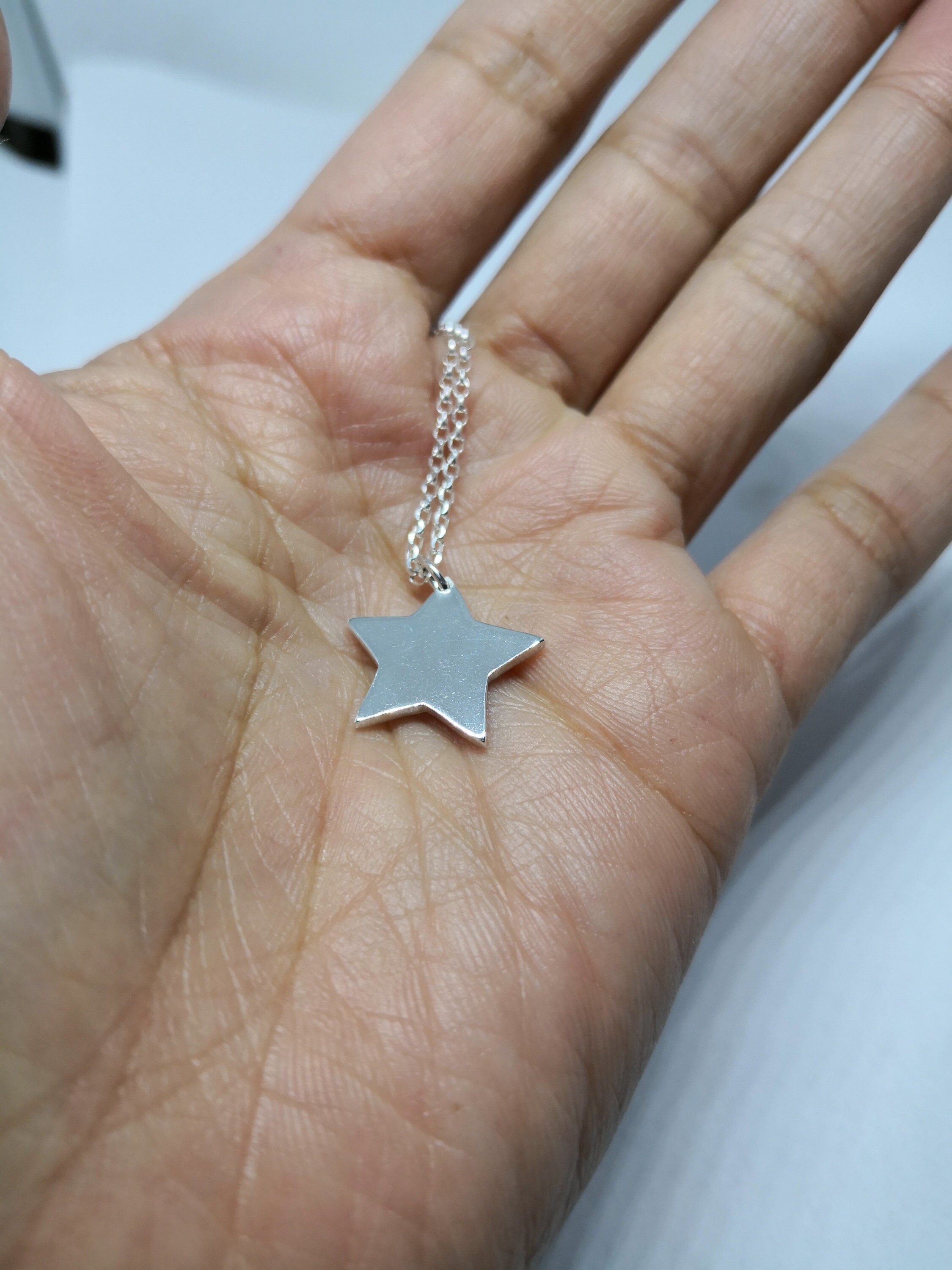Star Necklace Silver Star Necklace Star Jewellery Silver - Etsy UK