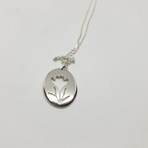 Crocus Flower Necklace, Sterling Silver Pendant, Spring Jewellery ...