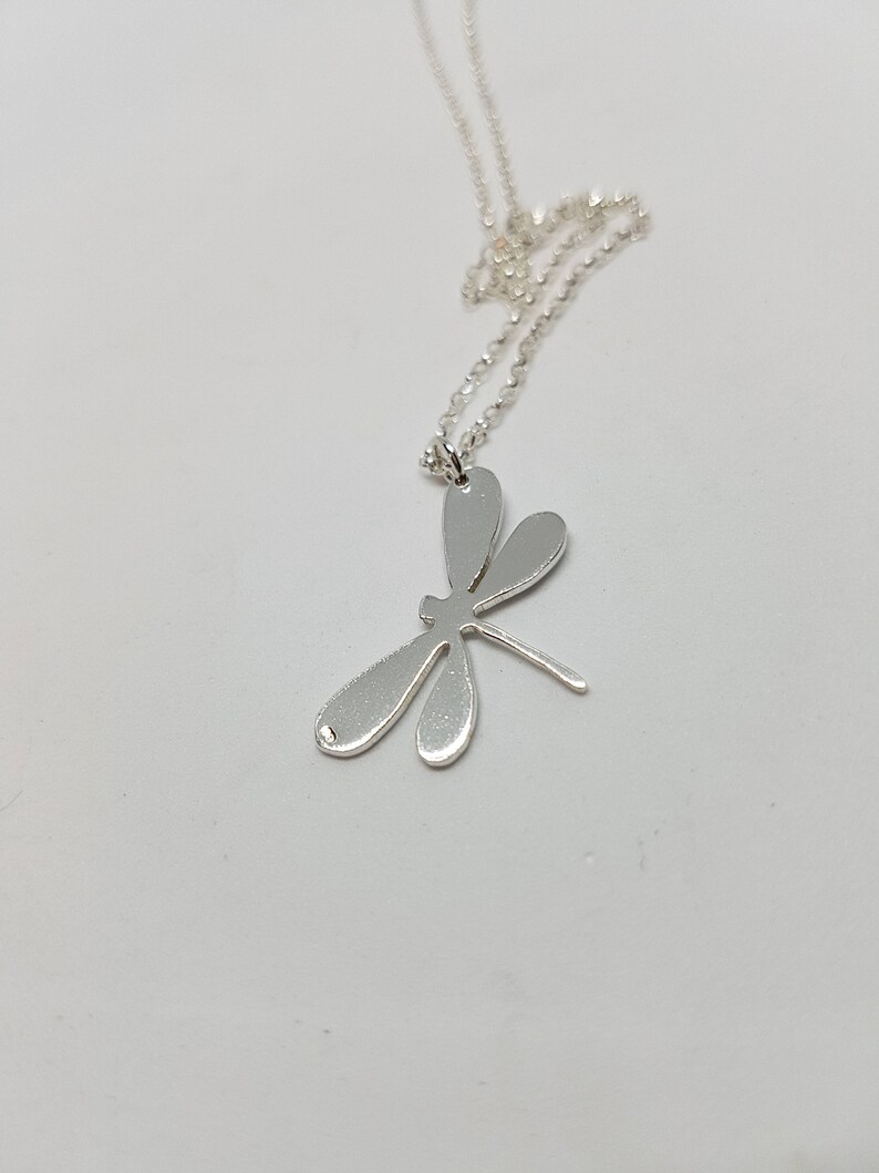 Dragonfly Necklace Sterling Silver Dragonfly Dragonfly - Etsy