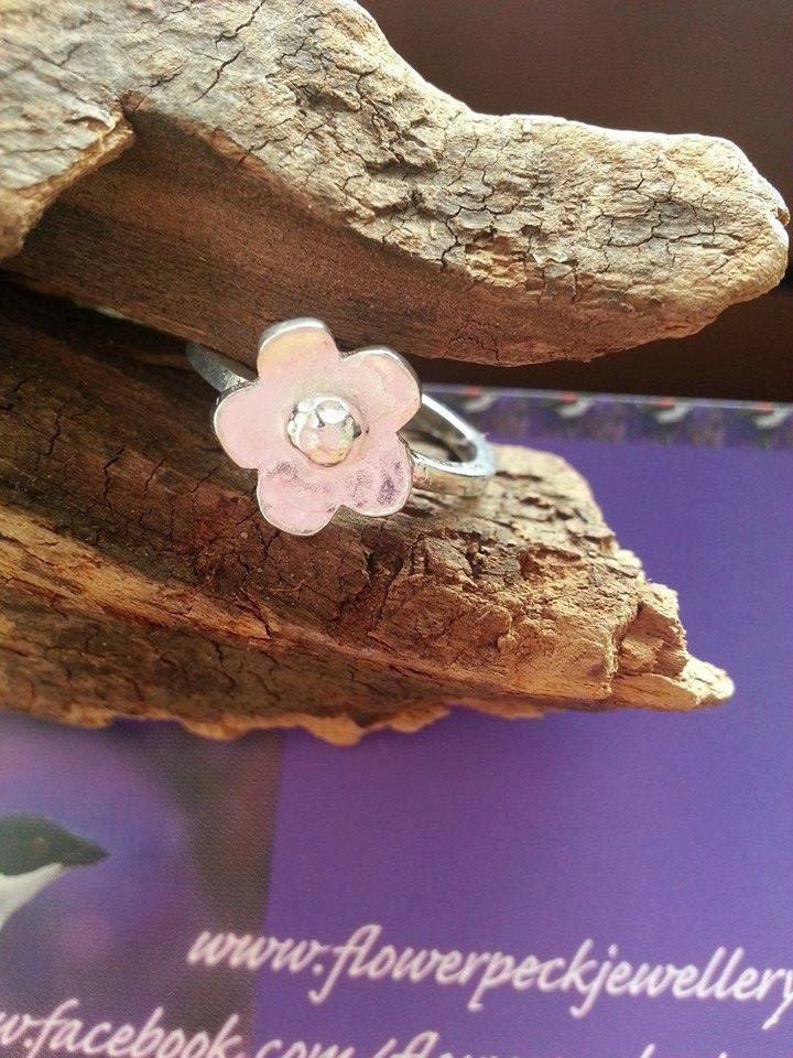 Flower Ring Stacking Silver Ring Silver Ring Gift for Her - Etsy